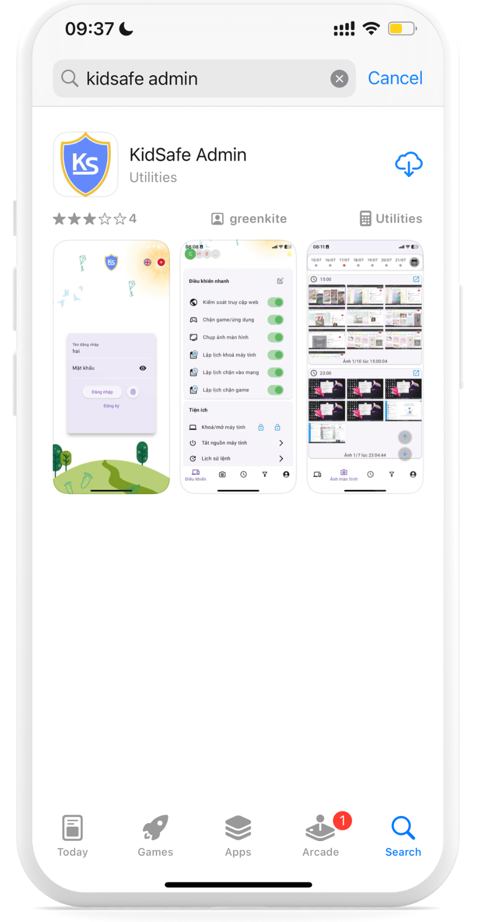 Hướng dẫn tải và đăng ký ứng dụng KidSafe Admin trên điện thoại - KidSafe Guide